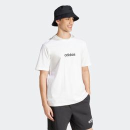 Herren T-Shirt "M LIN SJ T", schwarz-wei&szlig;, Gr. M, adidas Sportswear, Obermaterial: 100% Baumwolle, Shirts, &uuml;berschnittene Schultern, Kurzarmdesign,
