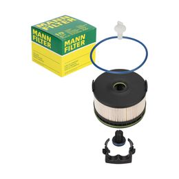 MANN-FILTER Kraftstofffilter PU 11 002 z KIT mit Dichtung 107mm f&uuml;r MERCEDES-BENZ 6540900252 6540920005 A6540920005
