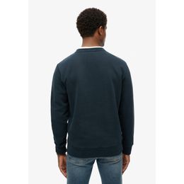 Superdry Herren Sweatshirt "ESSENTIAL LOGO CREW SWEATSHIRT", blau, Gr. L, unifarben, Sweatware, Obermaterial: 80% Baumwolle, 20% Polyester,