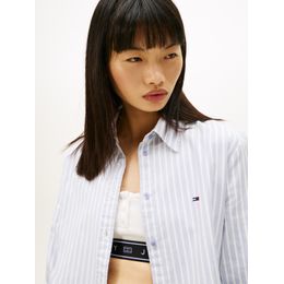 Tommy Jeans Damen Hemdbluse "TJW REG OXFORD SHIRT", wei&szlig;, Gr. XXS, gestreift, Web, Obermaterial: 100% Baumwolle, Blusen, mit Logostickerei,