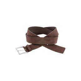 Hugo Herren Lederg&uuml;rtel "Mirto_Sz35", braun, Gr. 120, unifarben, Leder, G&uuml;rtel, aus Veloursleder mit Logo-Gravur auf der Dornschlie&szlig;e