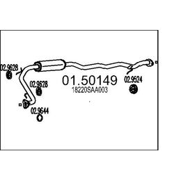 MTS MARKENTECHNIKSERVICEGMBH & CO. KG MTS Mittelschalld&auml;mpfer 0150149 f&uuml;r HONDA