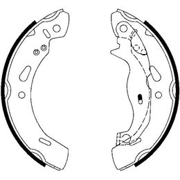 ATE Bremsbackensatz 03.0137-0497.2 hinten rechts links mit Hebel f&uuml;r FORD 1802623 1550225 1737303