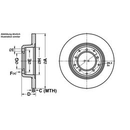 ATE Bremsscheibe 24.0114-0115.1 hinten rechts links voll 298mm f&uuml;r LAND ROVER SDB100980 SDB000330