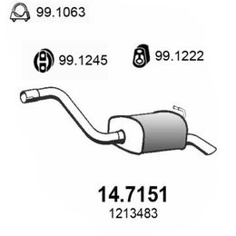 Asso Endschalld&auml;mpfer 147151 f&uuml;r Ford