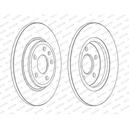 Ferodo Bremsscheibe DDF2599C hinten rechts links voll 300mm f&uuml;r AUDI 80A615601 8W0615601H 80A615601B