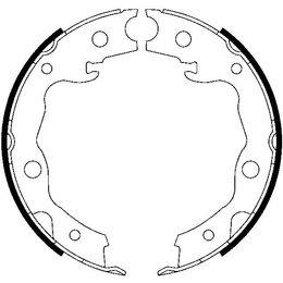 ATE Bremsbackensatz, Feststellbremse 03013730122 f&uuml;r NISSAN RENAULT TOYOTA
