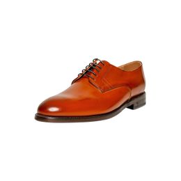 Henry Stevens Herren Schn&uuml;rschuh "Winston PD Businessschuh", Gr. 43,5, braun, Kalbsleder, Schuhe, Herren Halbschuhe Leder handgefertigt, Anzugschuhe