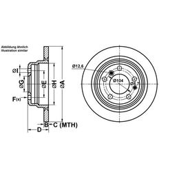 ATE Bremsscheibe 24.0110-0174.1 hinten rechts links voll 284mm f&uuml;r BMW 34211163140 34211162968 34211121387