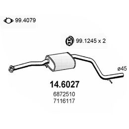 Asso Mittelschalld&auml;mpfer 146027 f&uuml;r Ford