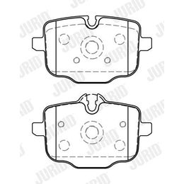JURID Bremsbelagsatz, Scheibenbremse 573878J links rechts f&uuml;r BMW 34216896975 34216870552 34216867175