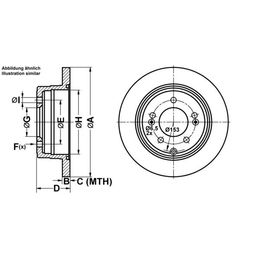 ATE Bremsscheibe 24.0110-0367.1 hinten rechts links voll 284mm f&uuml;r HYUNDAI KIA 58411-3K110 58411-3K100
