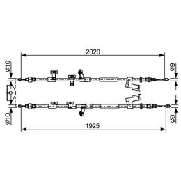 Bosch Seilzug, Feststellbremse 1987482709 f&uuml;r Ford