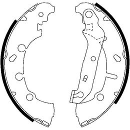 ATE Bremsbackensatz 03.0137-0394.2 hinten rechts links mit Hebel f&uuml;r MAZDA FORD 1417551 1236882 1123790