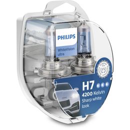 Philips H7 WhiteVision ultra (2 Stk.) 12972WVUSM Gl&uuml;hlampe, Fernscheinwerfer,Gl&uuml;hlampe, Hauptscheinwerfer,Gl&uuml;hlampe, Nebelscheinwerfer,Gl&uuml;hlampe, Abbi