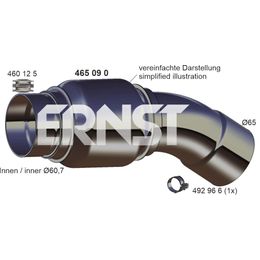 Ernst Reparaturrohr, Ru&szlig;-/Partikelfilter 465090 f&uuml;r BMW