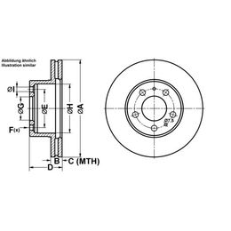 ATE Bremsscheibe 24.0122-0127.1 vorne rechts links bel&uuml;ftet 263mm f&uuml;r VOLVO 270739 1228153 1359131