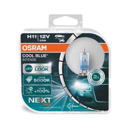 Osram COOL BLUE&reg; INTENSE H11 Duobox 64211CBN-2HB Gl&uuml;hlampe, Fernscheinwerfer,Gl&uuml;hlampe, Hauptscheinwerfer,Gl&uuml;hlampe, Nebelscheinwerfer,Gl&uuml;hlampe, Abbi