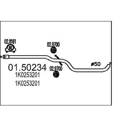 MTS MARKENTECHNIKSERVICEGMBH & CO. KG MTS Mittelschalld&auml;mpfer 01.50234 f&uuml;r VW SEAT AUDI 1K0253201