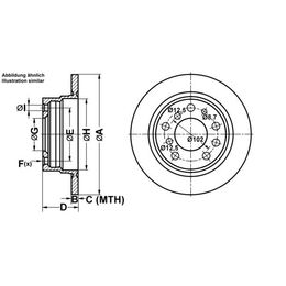 ATE Bremsscheibe 24.0110-0110.1 hinten rechts links voll 272mm f&uuml;r BMW 34211116949 34211163132 34211103683