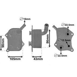 Van Wezel &Ouml;lk&uuml;hler, Motor&ouml;l 03003414 f&uuml;r VW AUDI 06B117021