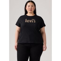 LEVI'S&reg; PLUS LEVI'S PLUS Damen T-Shirt "LSE_ PL PERFECT TEE"camo w mineral schwarz, Gr. XXXL, bedruckt, Single Jersey, Obermaterial: 100% Baumwolle, Shirts, mit