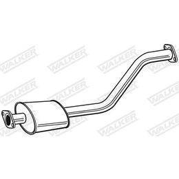 WALKER Mittelschalld&auml;mpfer 23012 f&uuml;r KIA
