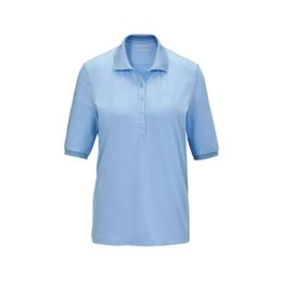 GOLDNER Damen Poloshirt "Poloshirt in hochwertiger Pikee-Qualit&auml;t", blau, Gr. 44, Obermaterial: 94% Baumwolle CO. 6% Elasthan EL., Shirts, Ohne