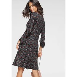 Laura Scott Damen Jerseykleid, schwarz, Gr. 34, gebl&uuml;mt, Jersey, Obermaterial: 95% Viskose, 5% Elasthan, Kleider, festliche Anl&auml;sse, langes Kleid,
