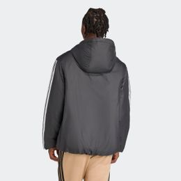 Herren Outdoorjacke "ESSENTIALS CLIMAWARM 3-STREIFEN INSULATED", schwarz, Gr. S, adidas Sportswear, Obermaterial: 100% Polyester, Jacken