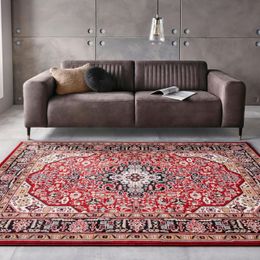 Teppich Hanse Home, B:200cm H:9mm L:290cm, rot, Polypropylen (PP), Wohnzimmer, Teppiche, "Skazar Isfahan", Kurzflor, Orient, L&auml;ufer, Vintage,