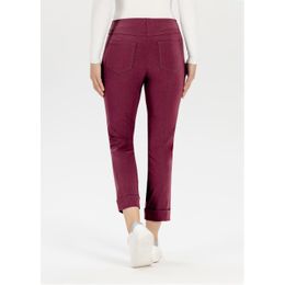 Stehmann Damen Stretch-Hose, rot, Gr. 38, unifarben, Web, Obermaterial: 72% Viskose, 25% Polyamid, 3% Elasthan, Hosen, mit aufschlag am Saum