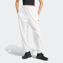 Damen Sporthose "W SL FT CF PT", schwarz-wei&szlig;, Gr. L, adidas Sportswear, Obermaterial: 70% Baumwolle, 30% Polyester, Hosen, Locker geschnitten, hoher