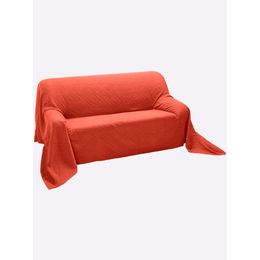 Tagesdecke, B:270cm L:250cm, orange, PEREIRA DA CHUNA, 100% Baumwolle, Tagesdecken