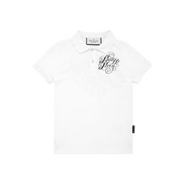 Philipp Plein Jungen Poloshirt "Coursive"01, wei&szlig;, Gr. 8, Obermaterial: 100% Baumwolle, Shirts