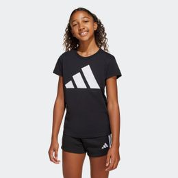M&auml;dchen T-Shirt "JG BL TEE 160", schwarz-wei&szlig;, Gr. 128, adidas Sportswear, Obermaterial: 100% Baumwolle, Shirts, f&uuml;r Kinder, mit Rundhalsausschnitt,
