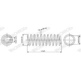 Monroe Fahrwerksfeder SPRINGS SE2910 vorne rechts links Schraubenfeder mit konstantem Drahtdurchmesser 144mm f&uuml;r RENAULT 8200666438 8200666439 7700311