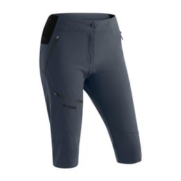 Maier Sports Damen Caprihose "Latit Capri Vario", grau, Gr. 42, 88% Polyester, 12% Elasthan, Hosen, Damen Capri, kurze Wanderhose, Outdoorhose mit 4