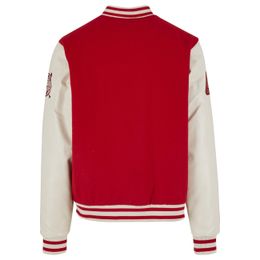 Fubu Herren Collegejacke "Fubu FM243-003-1 Fubu Varsity Block College Jacket"rot, sanftes wei&szlig;, Gr. M, mehrfarbig, 70% Polyester, 30% Wolle, Jacken