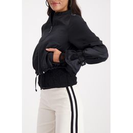 monari Damen Blouson "Jacke Satinblouson"schwarz, Gr. 40, unifarben, Web, Obermaterial: 100% Polyester. Futter: 100% Polyester, Jacken, Regular fit
