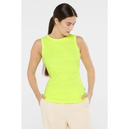 Damen Tanktopnew lime, Gr. L, SENSES.THE LABEL, unifarben, Web, Material: 66% Polyester, 31% Baumwolle, 3% Elasthan, Tops, mit Baumwolle