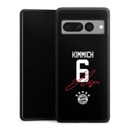 DeinDesign Google Pixel 7 Pro Handy Premium Silikon H&uuml;lle Handyh&uuml;lle schwarz Case Fcb Fc Bayern M&uuml;nchen Kimmich Silikon Premium Case
