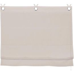 Raffrollo OTTO HOME, B:100cm H:150cm, beige, Obermaterial: 100% Polyester, K&uuml;che, Raffrollos, "Fiete", Leinen Optik, halbtransparent, monochrom, basic