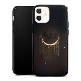 DeinDesign iPhone 12 mini Handy Slim Case extra d&uuml;nn Silikon Handyh&uuml;lle schwarz H&uuml;lle Full Moon Moon Light Silikon Slim Case