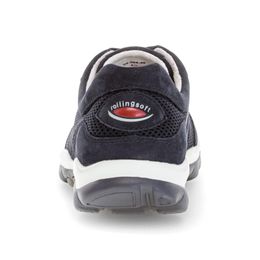 ROLLINGSOFT Damen Sneaker, Gr. 35, schwarz, Nubukleder, Textil, Schuhe, Freizeitschuh, Halbschuh, Schn&uuml;rer mit Logo an der Ferse