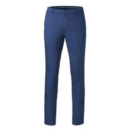MEYER Herren Chinos "Bonn 1-8137"mittelblau, Gr. 48, unifarben, 73% Baumwolle, 23% Polyamid, 4% Elasthan, Hosen, aus Bio-Baumwolle