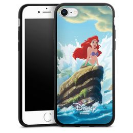 DeinDesign iPhone SE (2022) Handy Slim Case extra d&uuml;nn Silikon Handyh&uuml;lle schwarz H&uuml;lle Official Licensed Product Mermaid Arielle Die Meerjungfrau Silikon Slim 