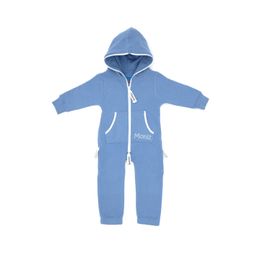 MONIZ Jungen Jumpsuit, Gr. 80, blau, 80% Baumwolle, 20% Polyester, Overalls, aus kuschelig weichem Material