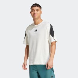 Herren T-Shirt "STADIUM", wei&szlig;, Gr. L, adidas Sportswear, Obermaterial: 100% Baumwolle, Shirts