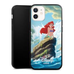 DeinDesign iPhone 12 mini Handy Slim Case extra d&uuml;nn Silikon Handyh&uuml;lle schwarz H&uuml;lle Official Licensed Product Arielle Die Meerjungfrau Mermaid Silikon Slim 